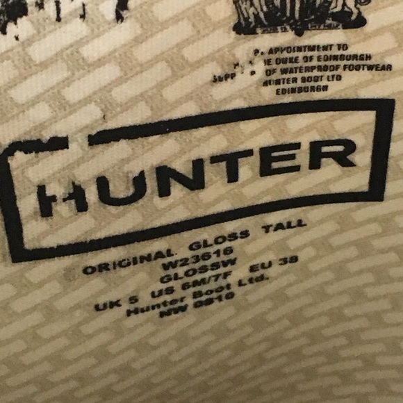 Hunter | Shoes | Hunter Ocean Blue Glossy Size Seven Boots | Poshmark